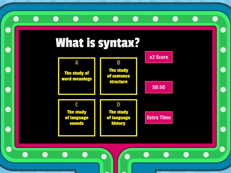 SYNTAX_QUIZ! - Gameshow quiz