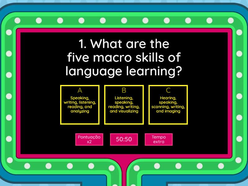 The 5 Macro Skills Game Show De Tv