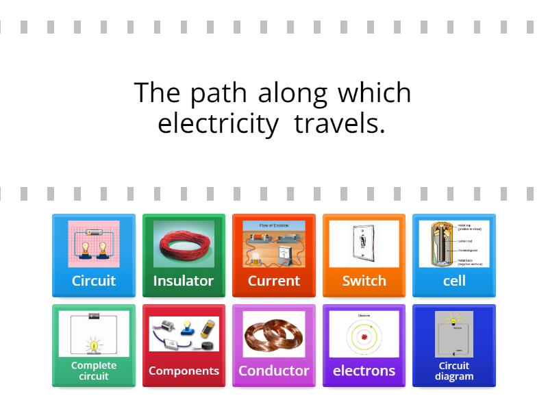 Electricity vocabulary 5th class - Find the match