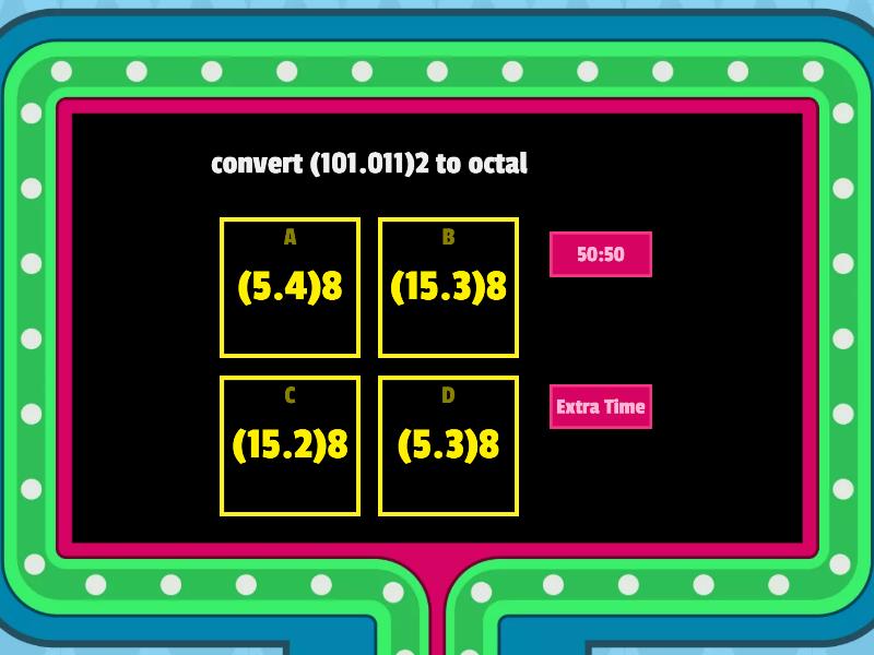 Conversion between numbering systems Quiz Game - Concurso de preguntas
