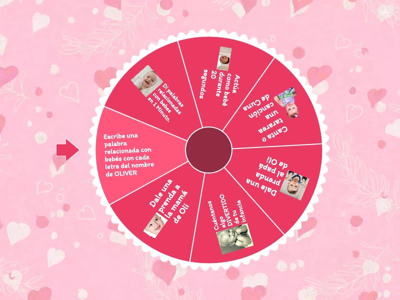 Ruleta de Retos de Mi Baby Shower Oli - Spin the wheel