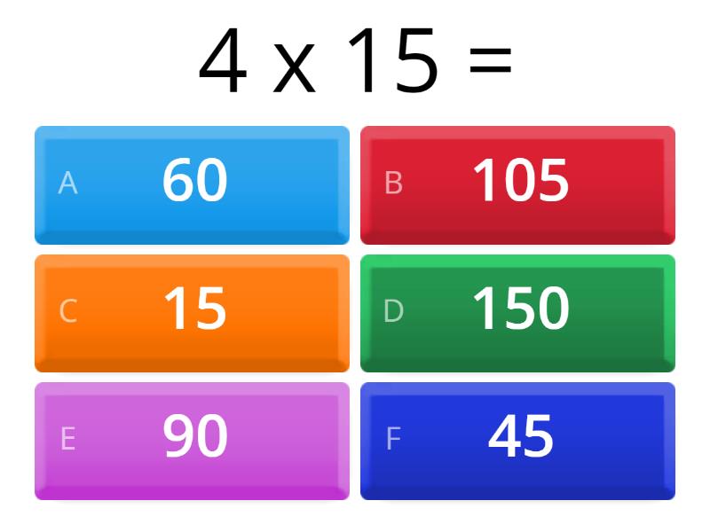 tafel van 15 - Quiz