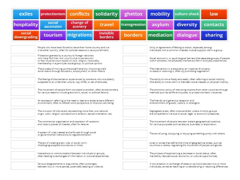 Identities and exchanges - Match up