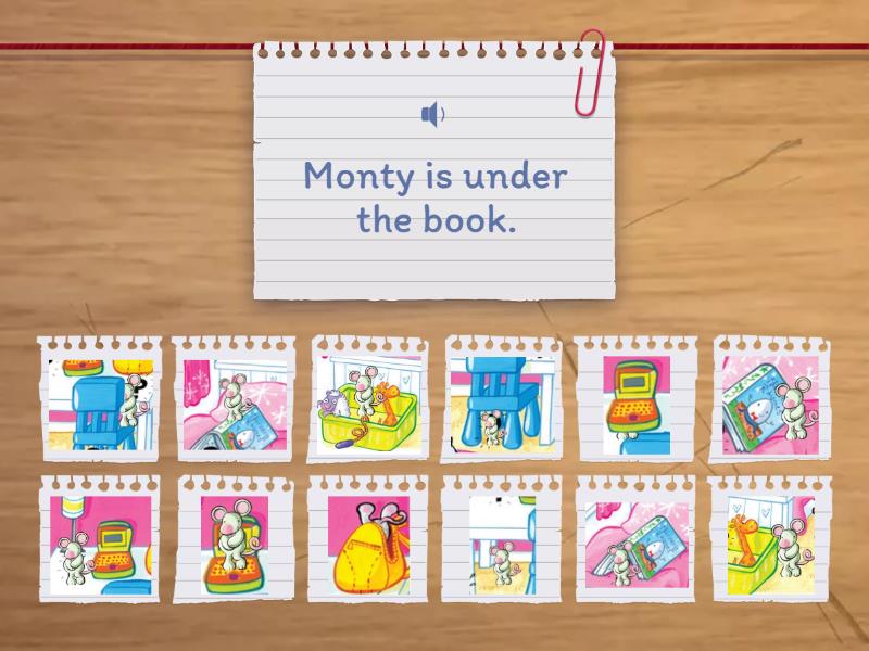 KB 1 Unit 3 Where's Monty? - Find the match