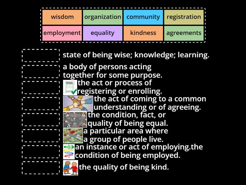 Benchmark Unit 9 Week 1 - Match up