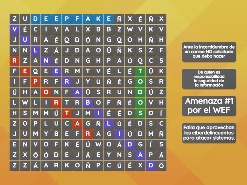 Ciberseguridad 2024 - Sopa de letras