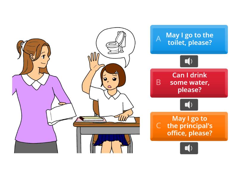 Classroom Language - Multiple choice - Quiz