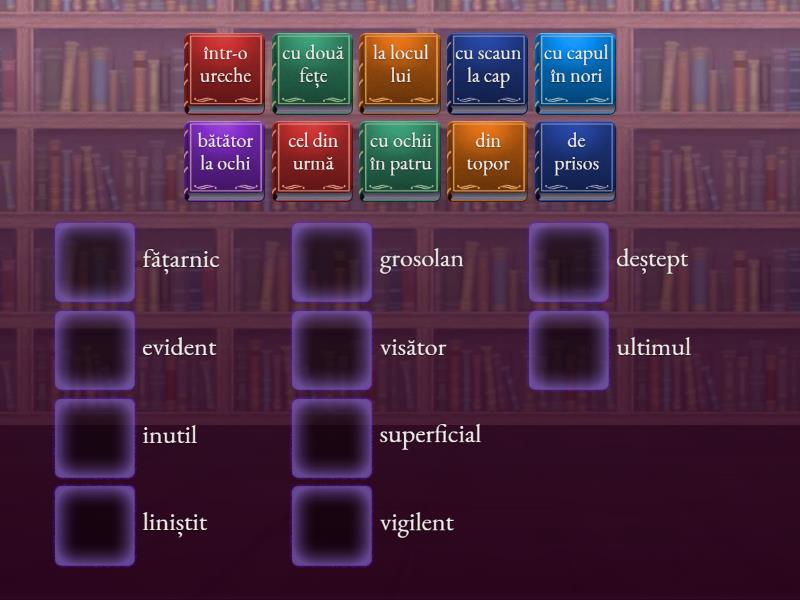 Locuțiunile adjectivale - Match up