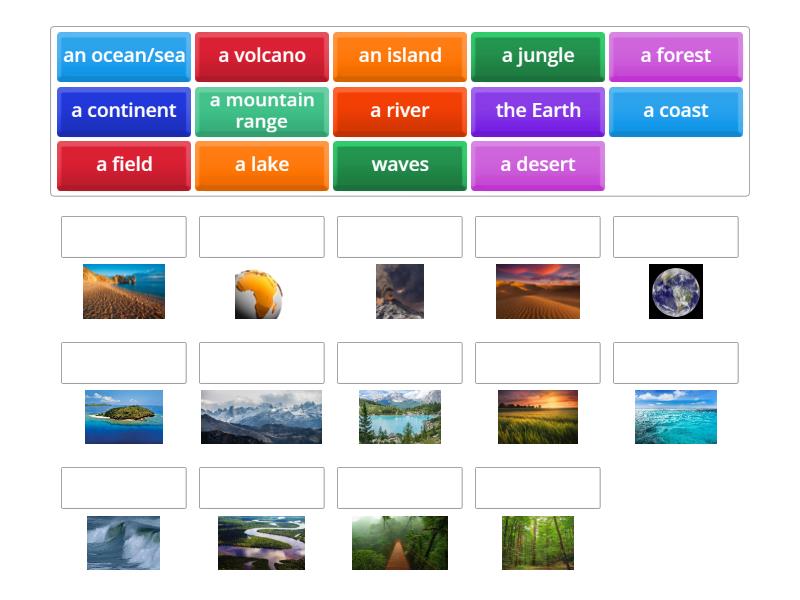 Real Life (Pre-Int) Unit 10/The natural world - Match up