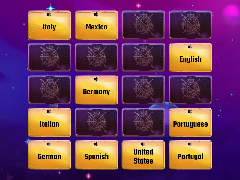 Languages (Pairs) - Matching pairs