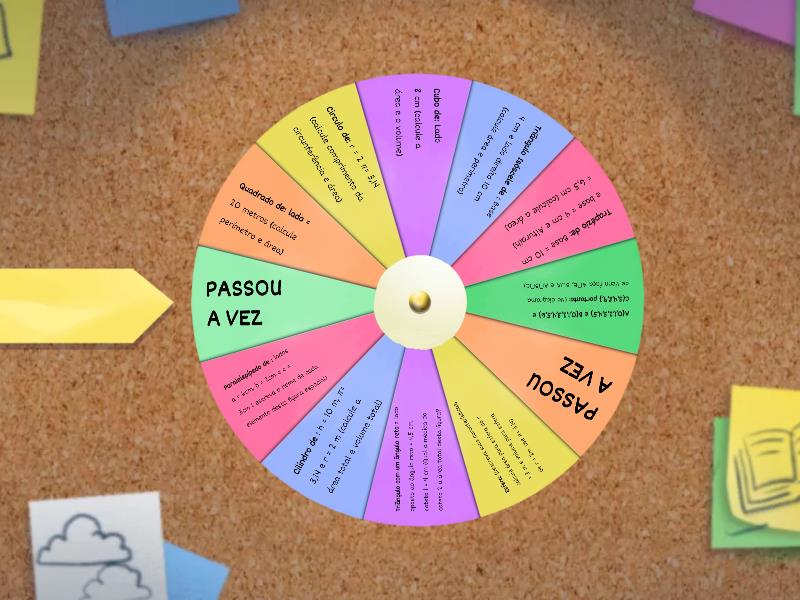 Gire a roleta e responda: qual as caracteristicas da figura e calcule o ...