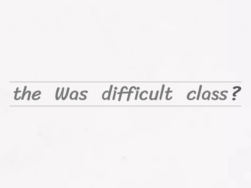 Roadmap A1 7C was/were questions - Reordenar
