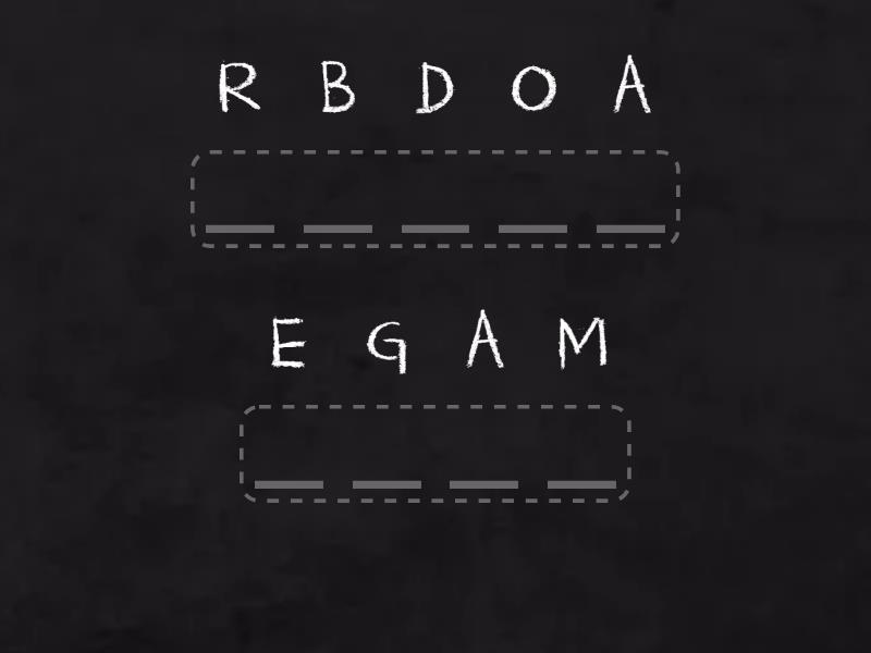 EVERYDAY OBJECTS - Anagram