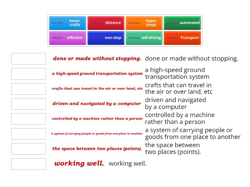 Matching Task - Match up