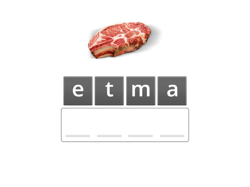 food vocabulary - Anagram