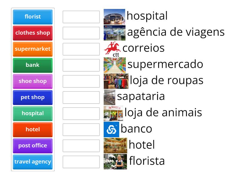 Types of shops - Match up