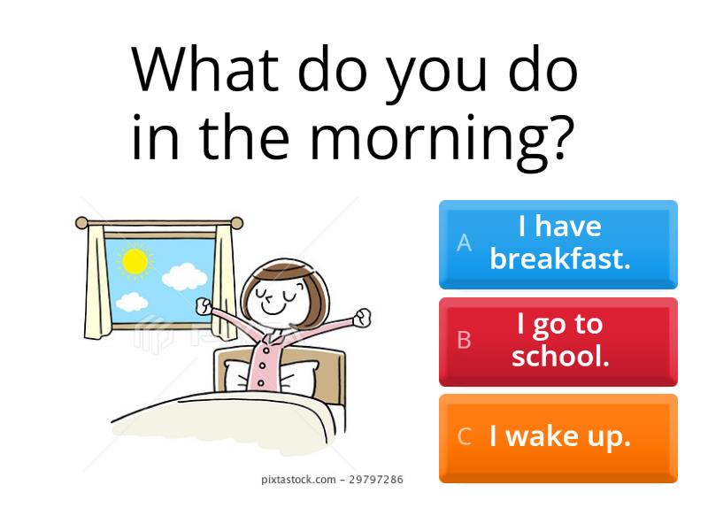Daily routine-simple present - Quiz