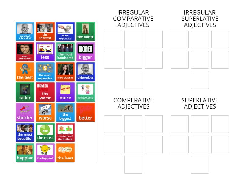 COMPARATIVE AND SUPERLATIVE ADJECTIVES - Group sort