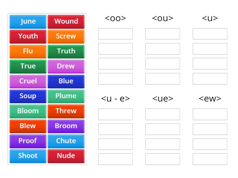 Sorting the long/oo/ - Group sort