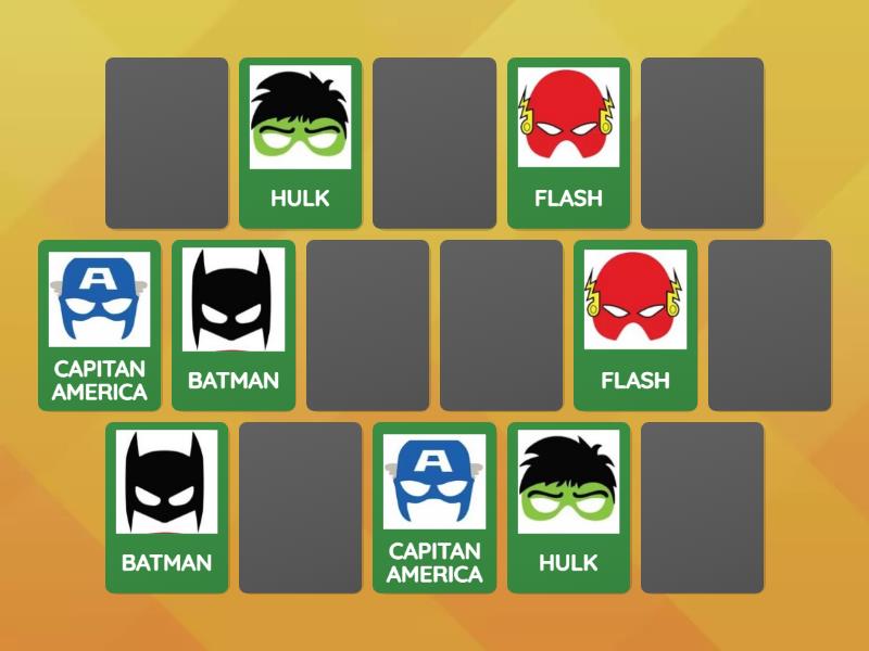 PAREJAS DE SUPERHEROES - Matching pairs