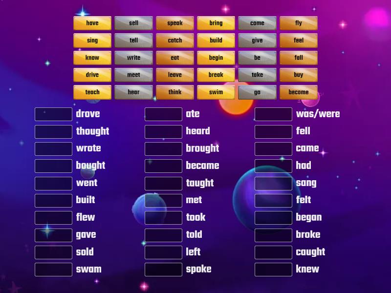 irregular verbs - Match up