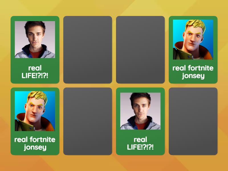fortnite match cards - Matching pairs