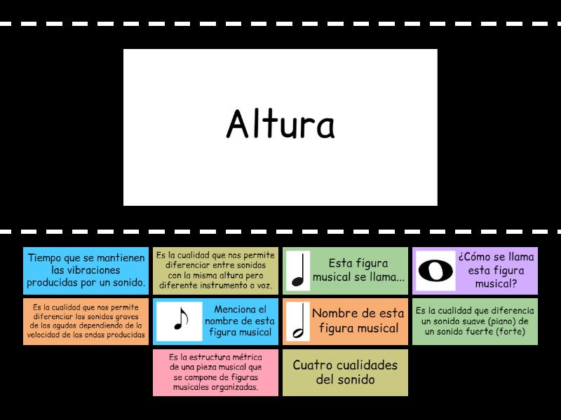 Estructuras básicas del lenguaje musical - Find the match