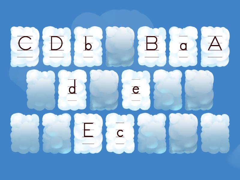 Alphabet Letters A to J - Matching pairs