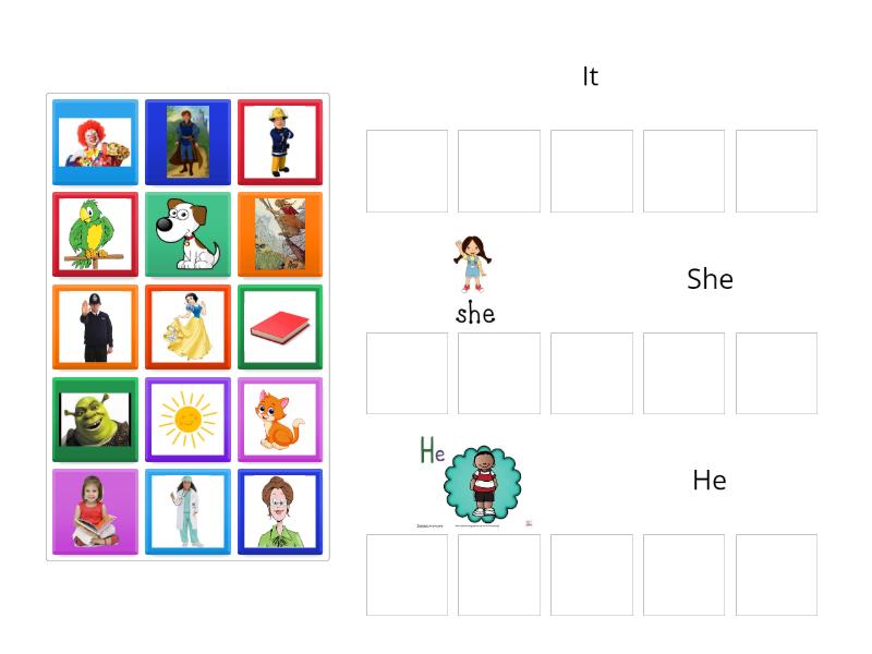Pronouns - Group sort