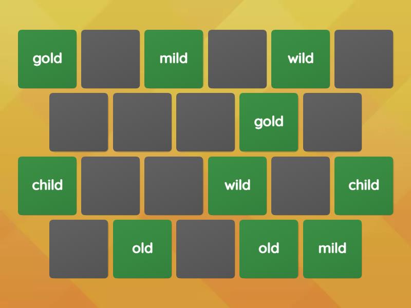 Kind Old Ghost Words - Matching pairs