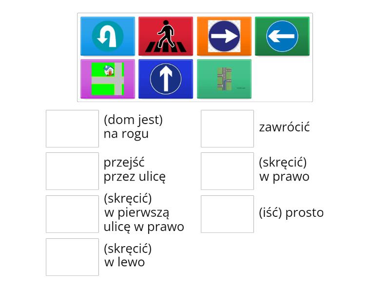 Kierunki (directions) - polski A1 - Match up