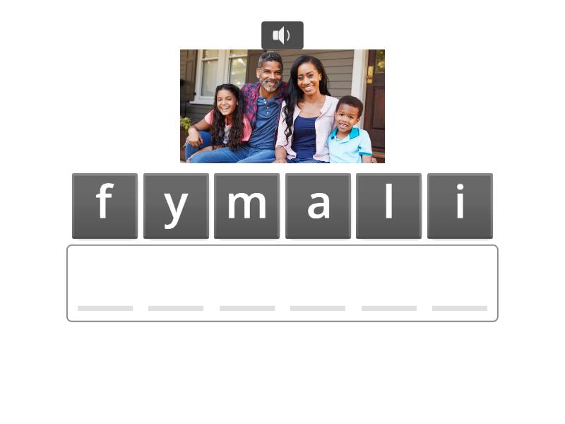 Family and Friends - Starters - LV. Hard - Anagrama