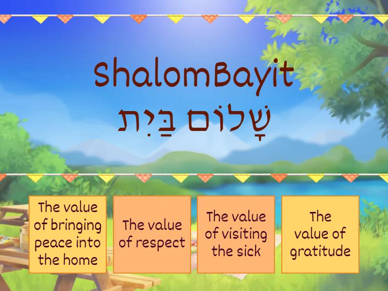 Shaboom Values No Pictures Bikkur holim, hakarat hatov, kavod, shalom ...