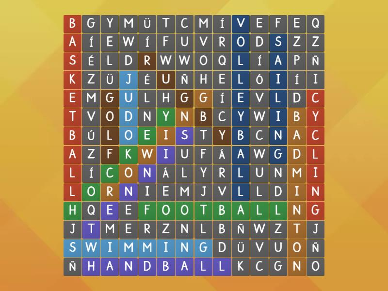 SPORTS - Wordsearch