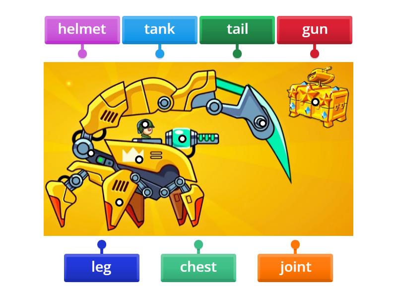 tank game for tank lovers - Labelled diagram