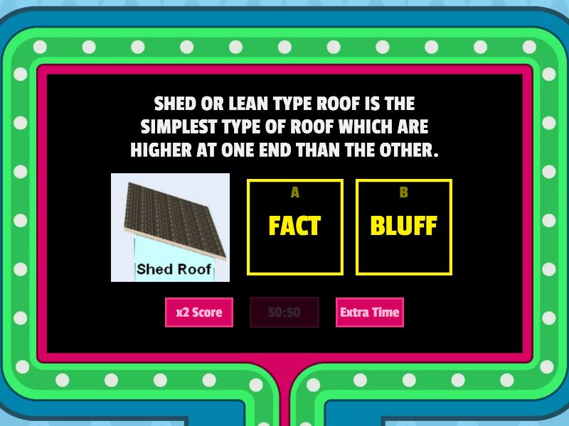 FACT OR BLUFF - Gameshow quiz
