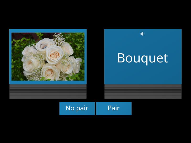 Celebrations vocabulary Pair/No pair - Pair or No Pair