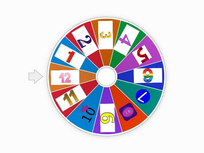 1-12 spinner - Spin the wheel