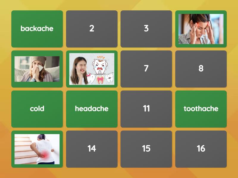 Health and Illness - Matching pairs