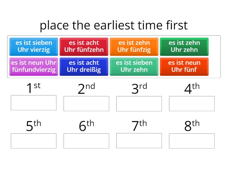 Wie viel Uhr ist es - Rank order