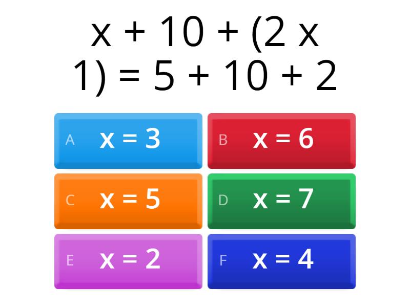 Solve for x using simplification - Quiz