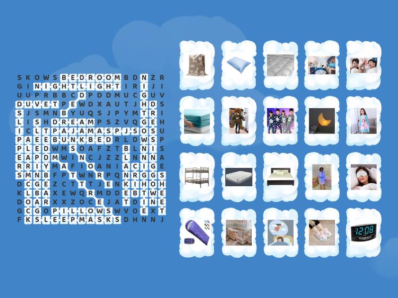 Lesson 1 - Sleep Objects - Wordsearch