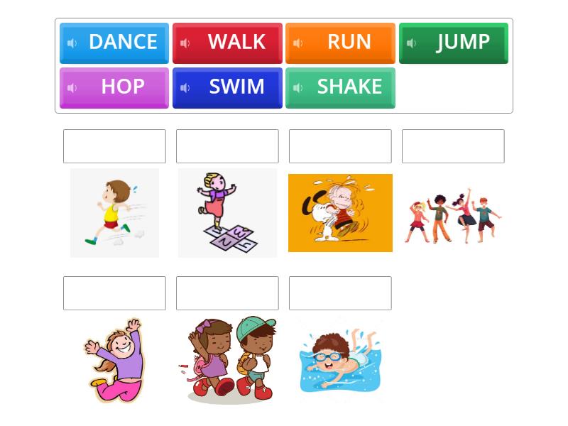 ACTION VERBS (I can jump song I4) - Match up