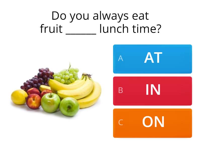 Prepositions of Time- revision - Quiz