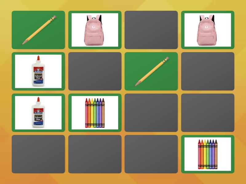 Classroom objects - Parejas