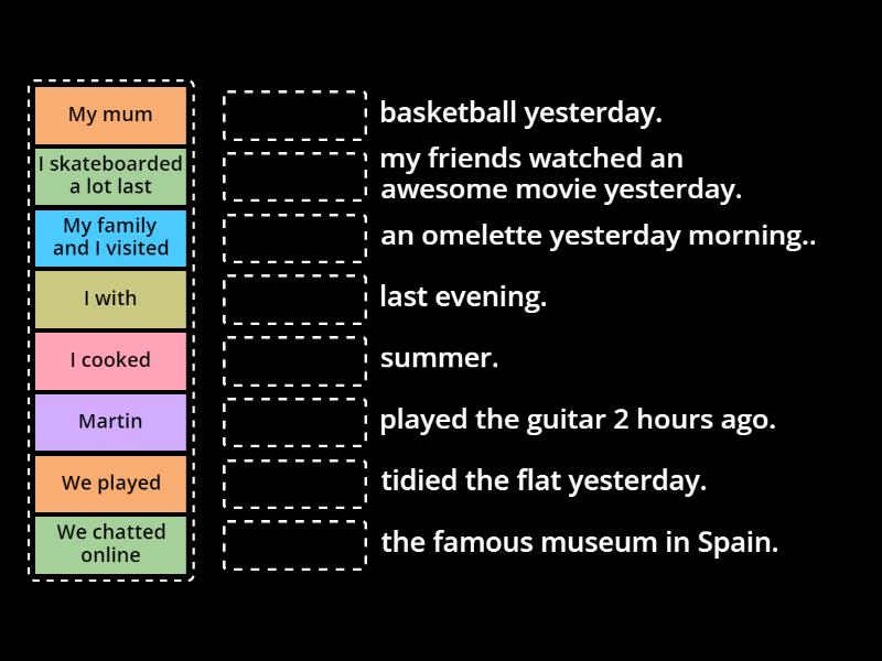 Past simple - Match up