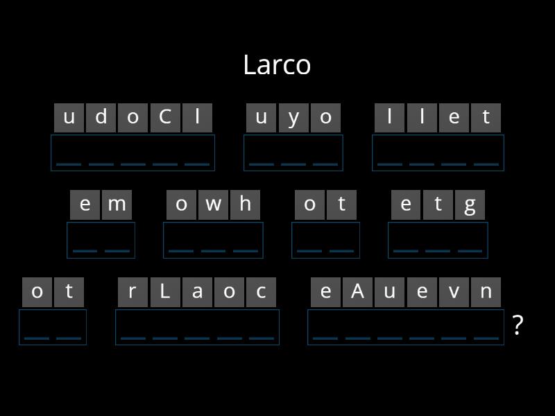 B07 asking for and giving directions - Anagram