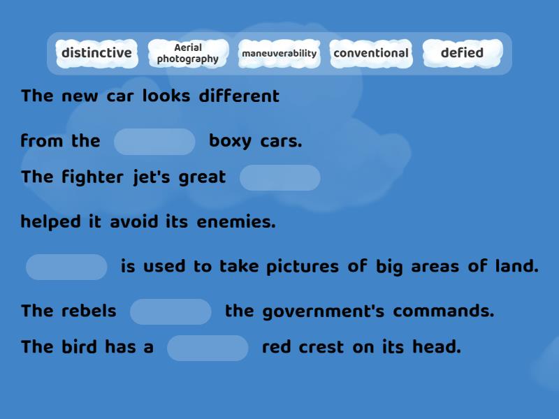 Planes-Strange Aircraft FITB T1 - Complete the sentence