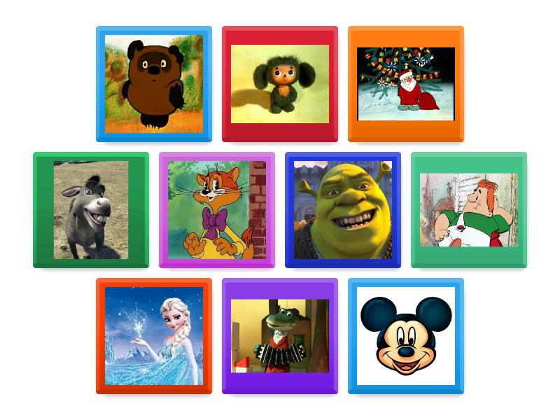 cartoon characters - Flip tiles