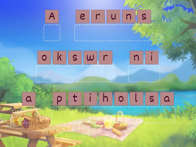 SCRAMBLE WORDS - Anagrama